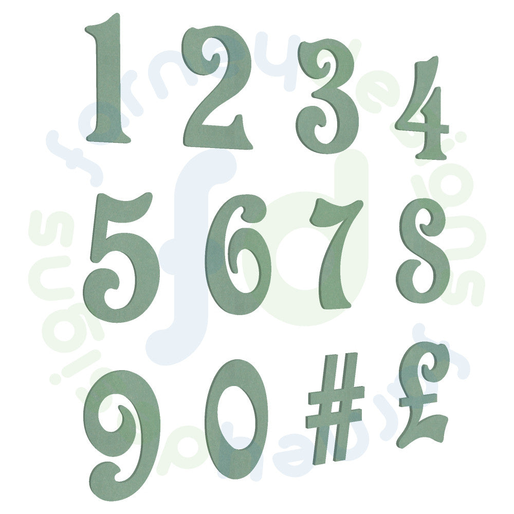 victorian script numbers