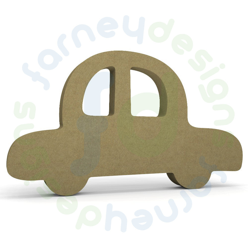 Car in 18mm MDF - Free Standing - Cartoon Style 2 – Farney Designs