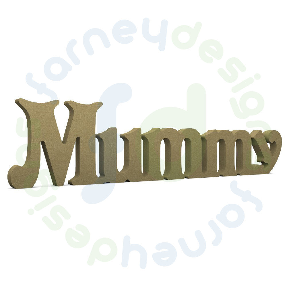Mummy Victorian 18mm Free Standing Joined Word – Farney Designs