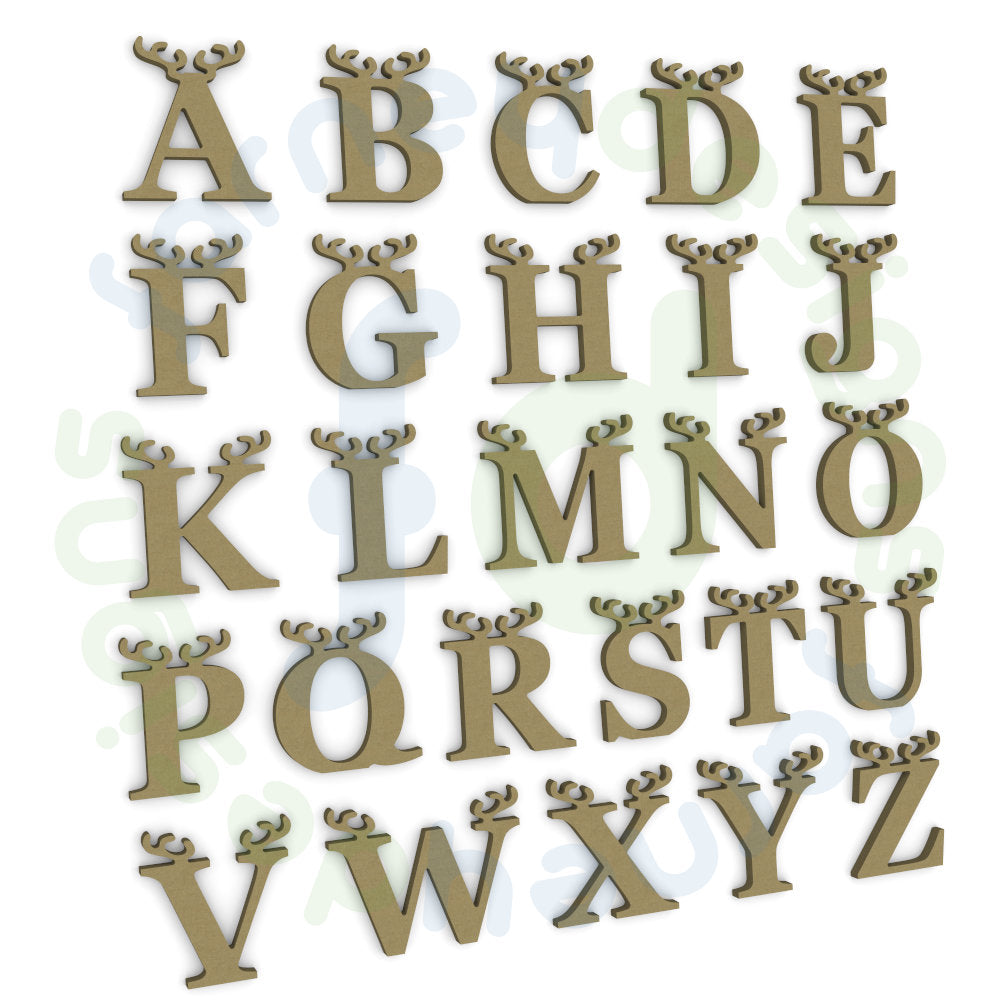Georgia Bold Christmas Reindeer 18mm Free Standing Capital Letters ...