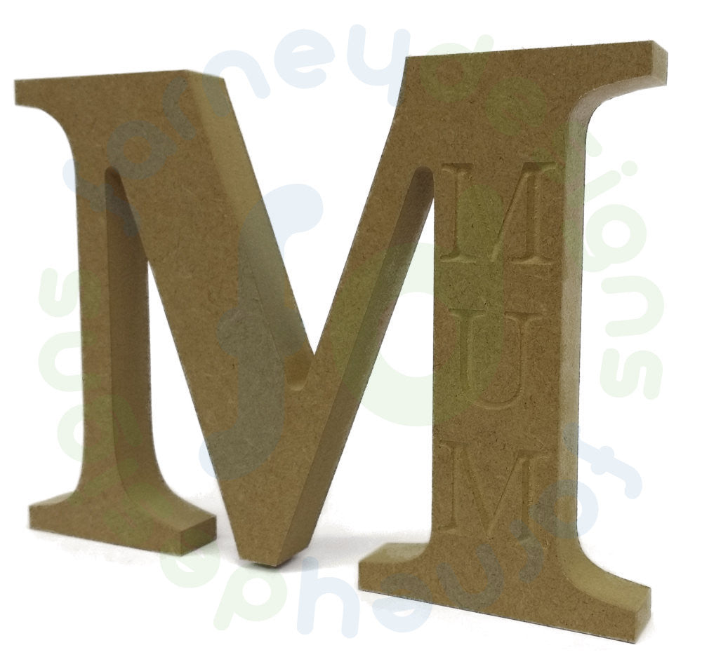 Free Standing M Engraved with MUM in 18mm Georgia Bold Font – Farney ...