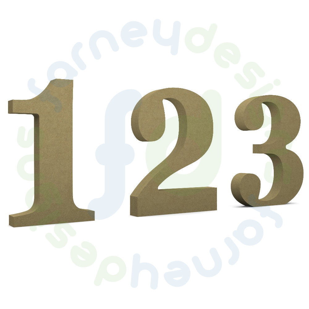 Georgia Bold 18mm Free Standing Numbers – Farney Designs