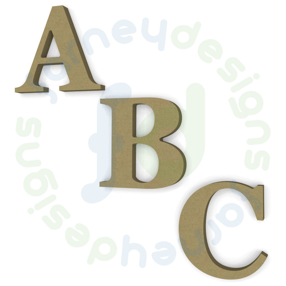 Georgia Bold 18mm Non Free Standing Upper Case Letters – Farney Designs