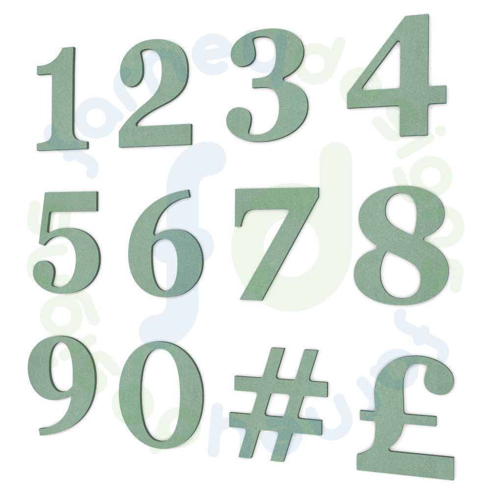 Georgia Bold 6mm Numbers – Farney Designs