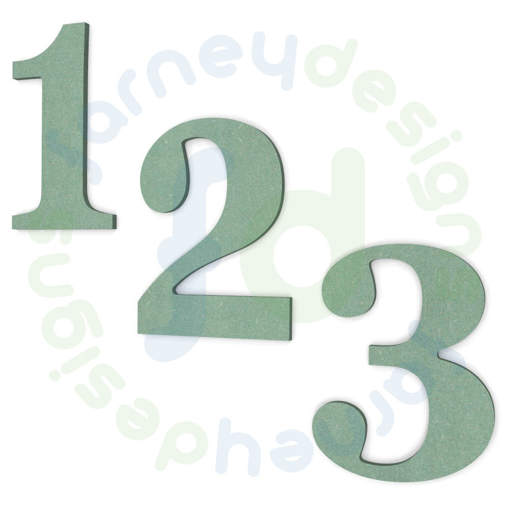 Georgia Bold 6mm Numbers – Farney Designs