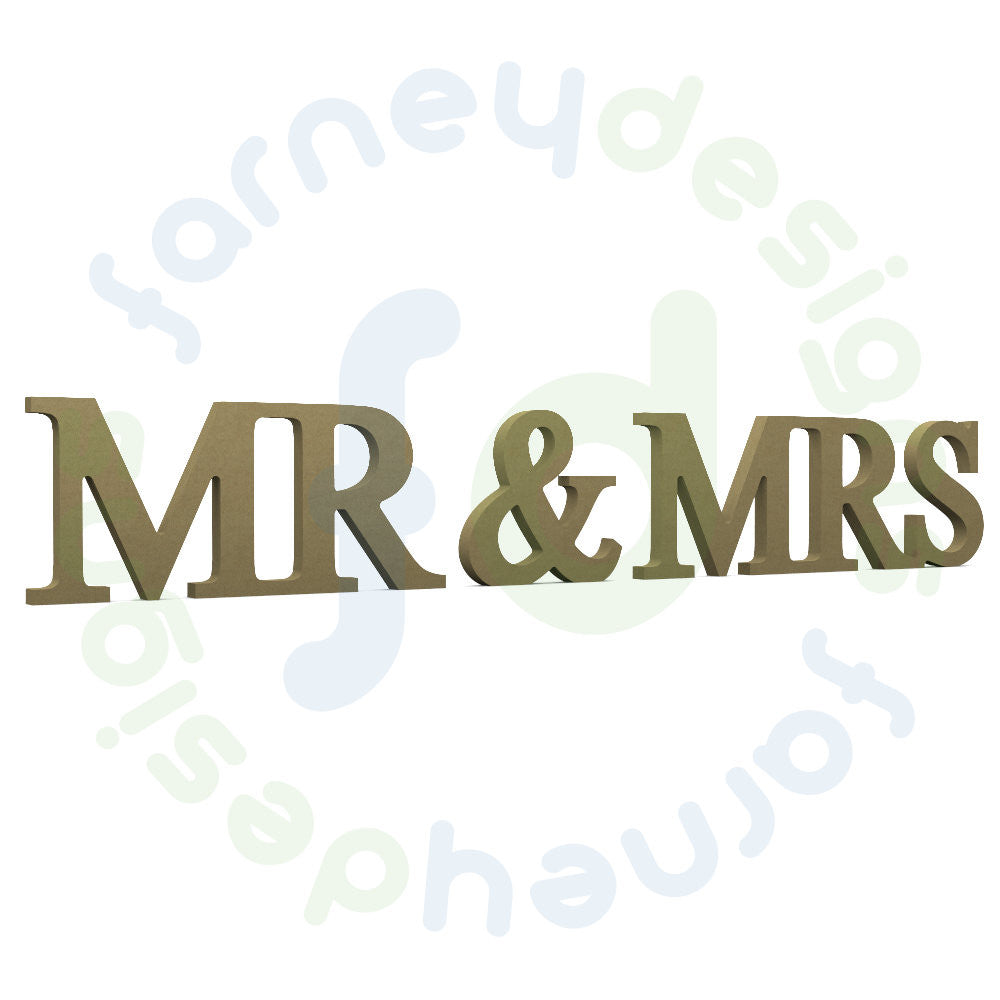 MR & MRS in 18mm MDF Georgia Bold font – Farney Designs