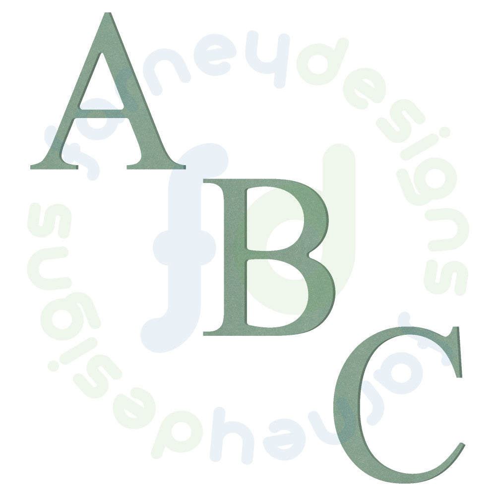 Times 6mm Upper Case Letters – Farney Designs